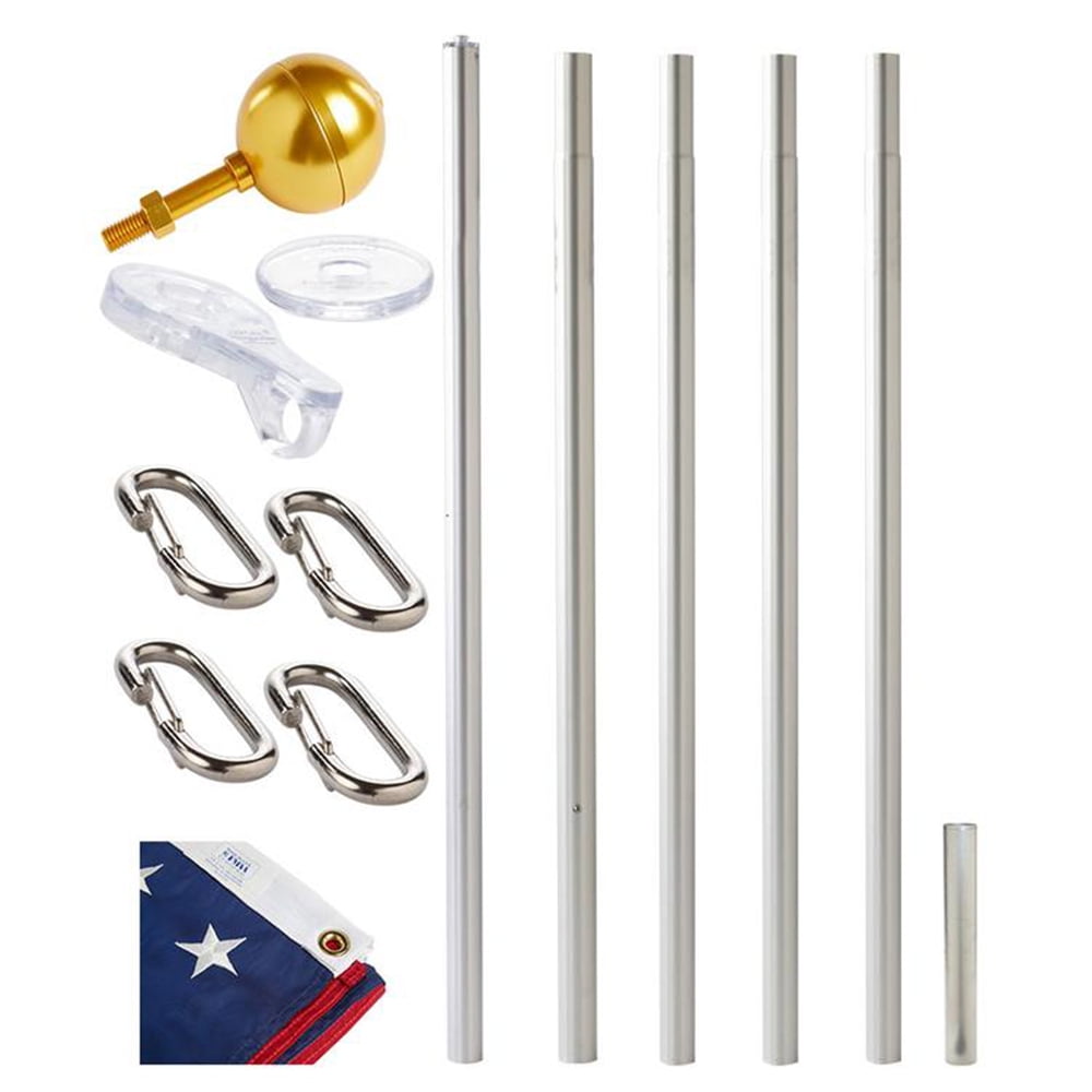 EZPOLE D-21 Defender Flagpole with 360 Degree No Rope Swivel System, 21 ...