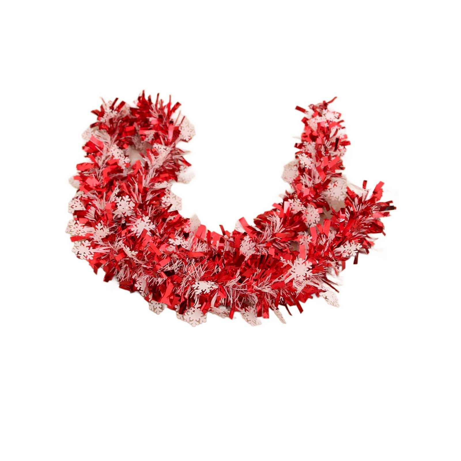 EZPXFCI 50 Inch Christmas Tinsel Garland Metallic Foil Decoration for ...