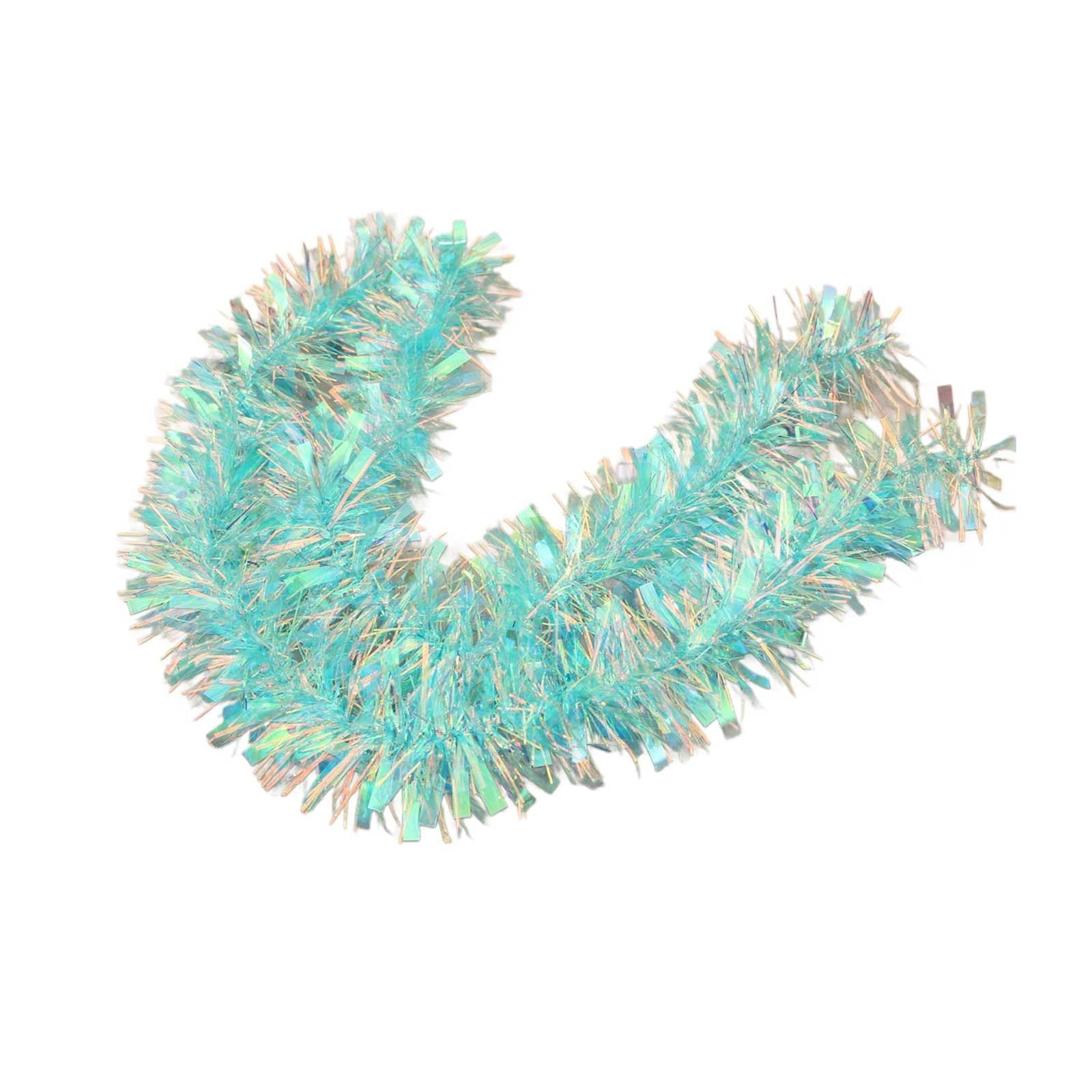 EZPXFCI 50 Inch Christmas Tinsel Garland Metallic Foil Decoration for ...