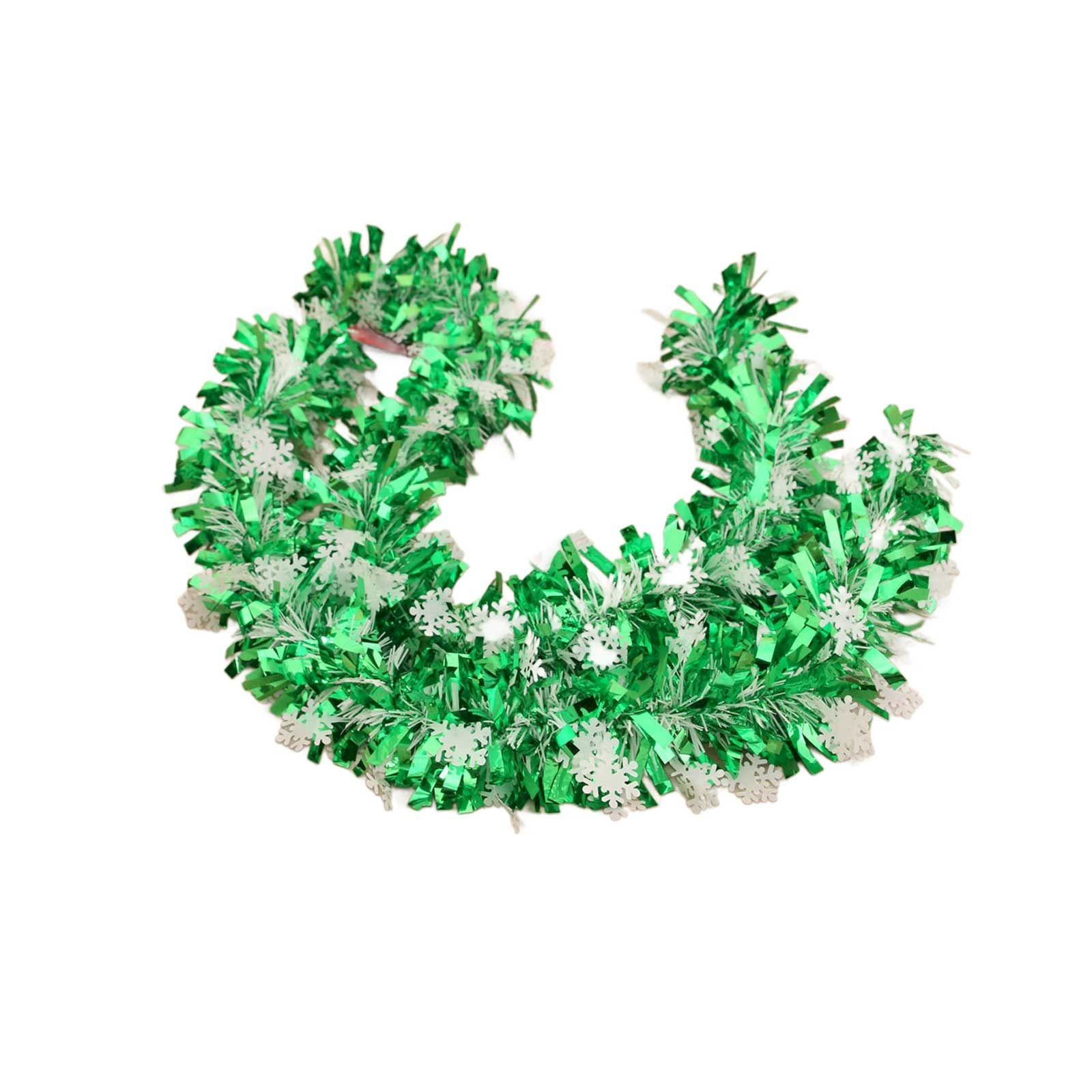 EZPXFCI 50 Inch Christmas Tinsel Garland Metallic Foil Decoration for ...