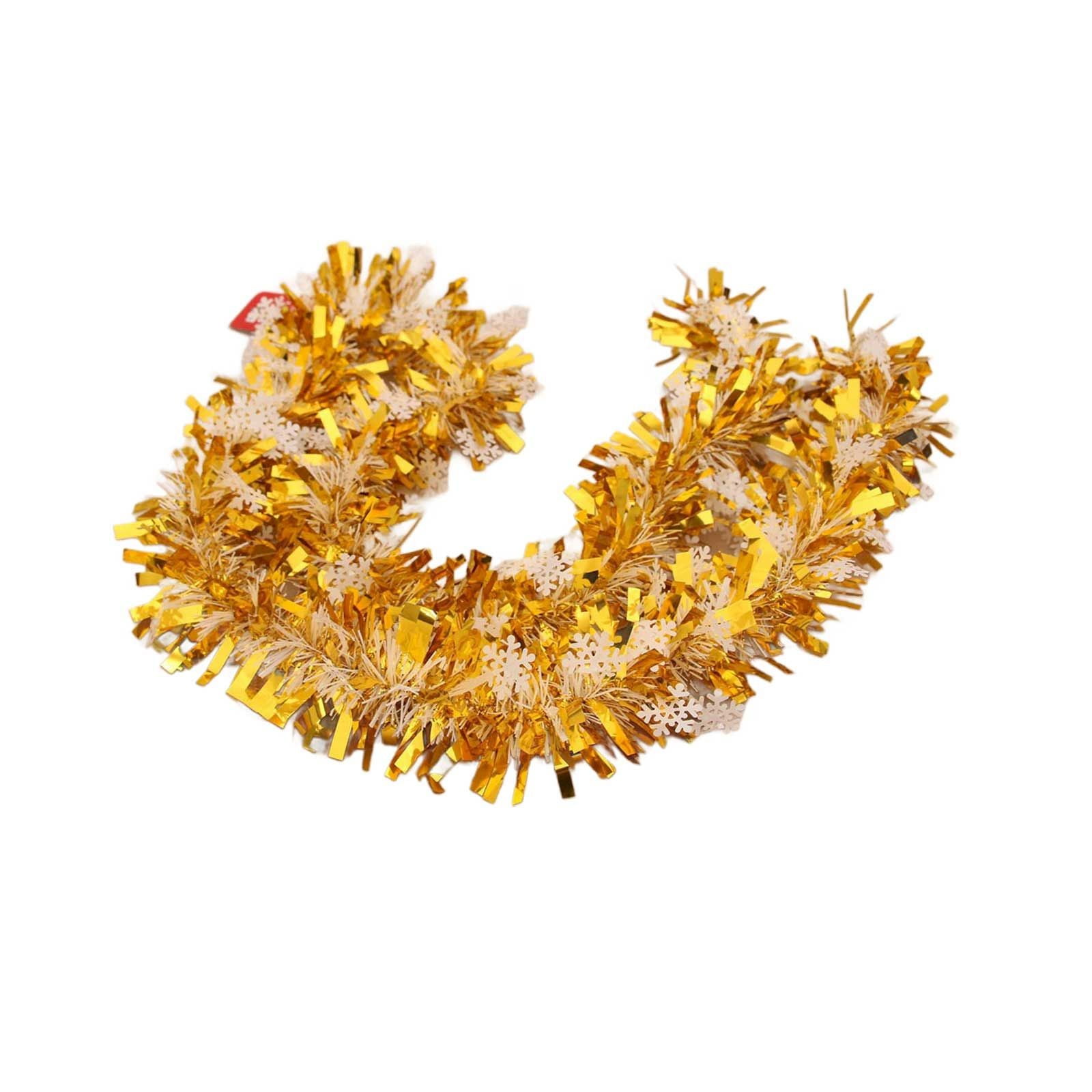 EZPXFCI 50 Inch Christmas Tinsel Garland Metallic Foil Decoration for ...
