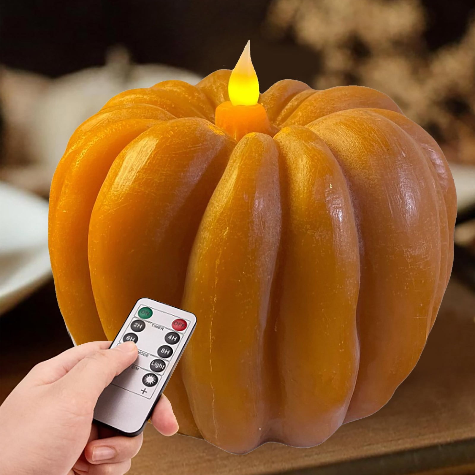 EZPXFCI Fall Decorations for Home - 5.9 Inch LED Flameless Pumpkin ...