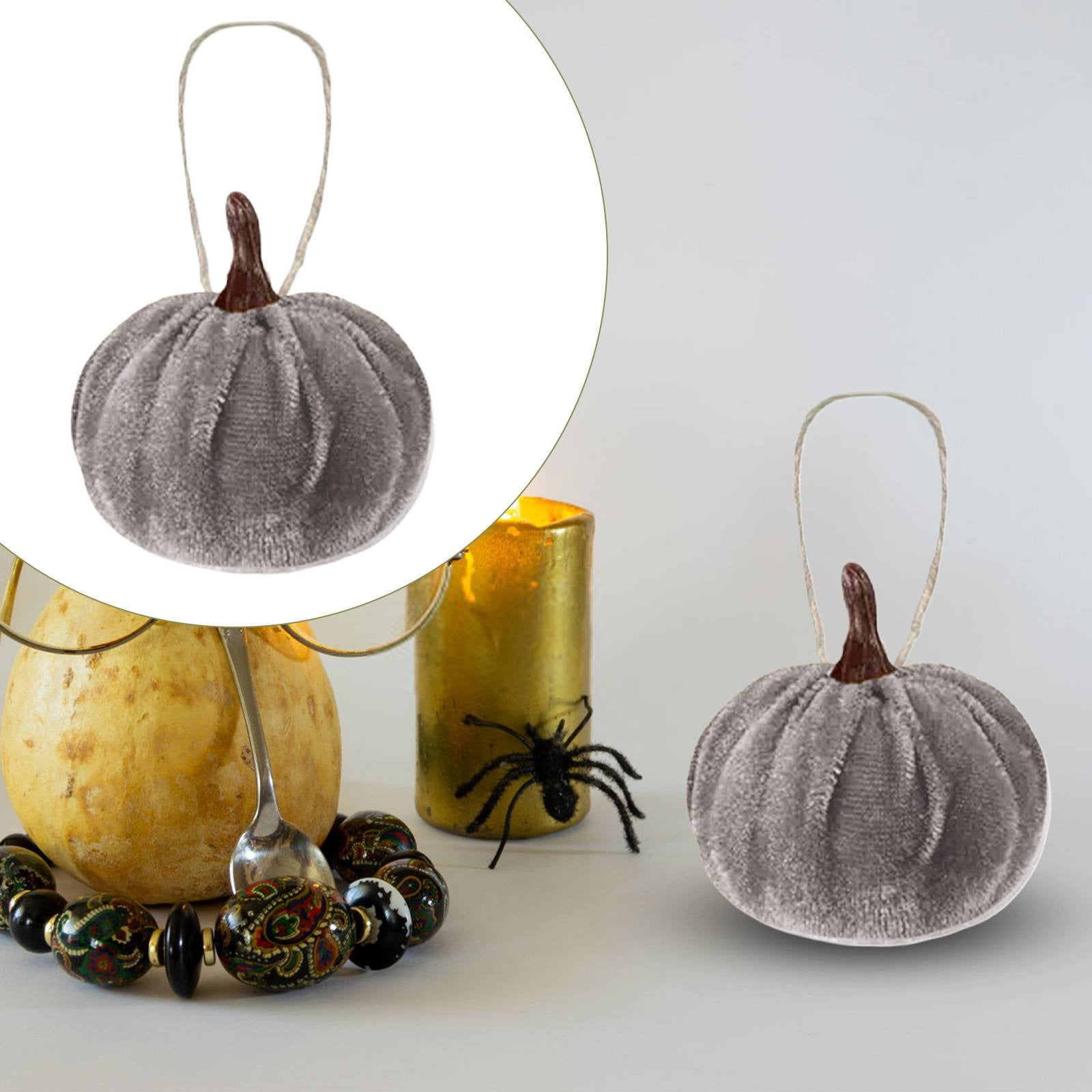 EZPXFCI Fall Pumpkin Hanging Ornament 5 Inches Velvet Pumpkins ...