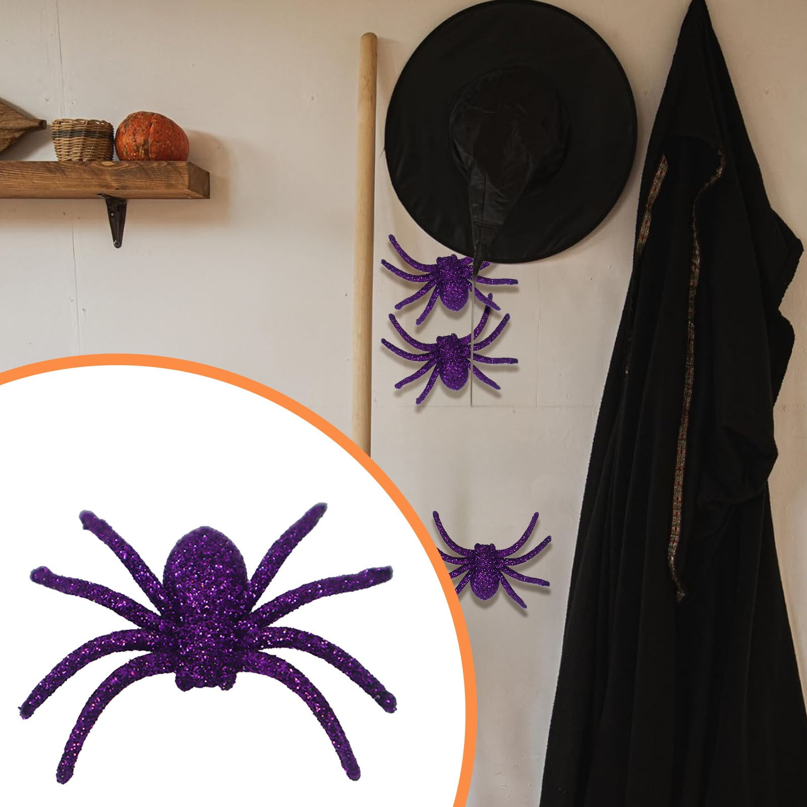 EZPXFCI Fuzzy Spider Bulk Mini Realistic Hairy Fake Spiders Small Funny ...