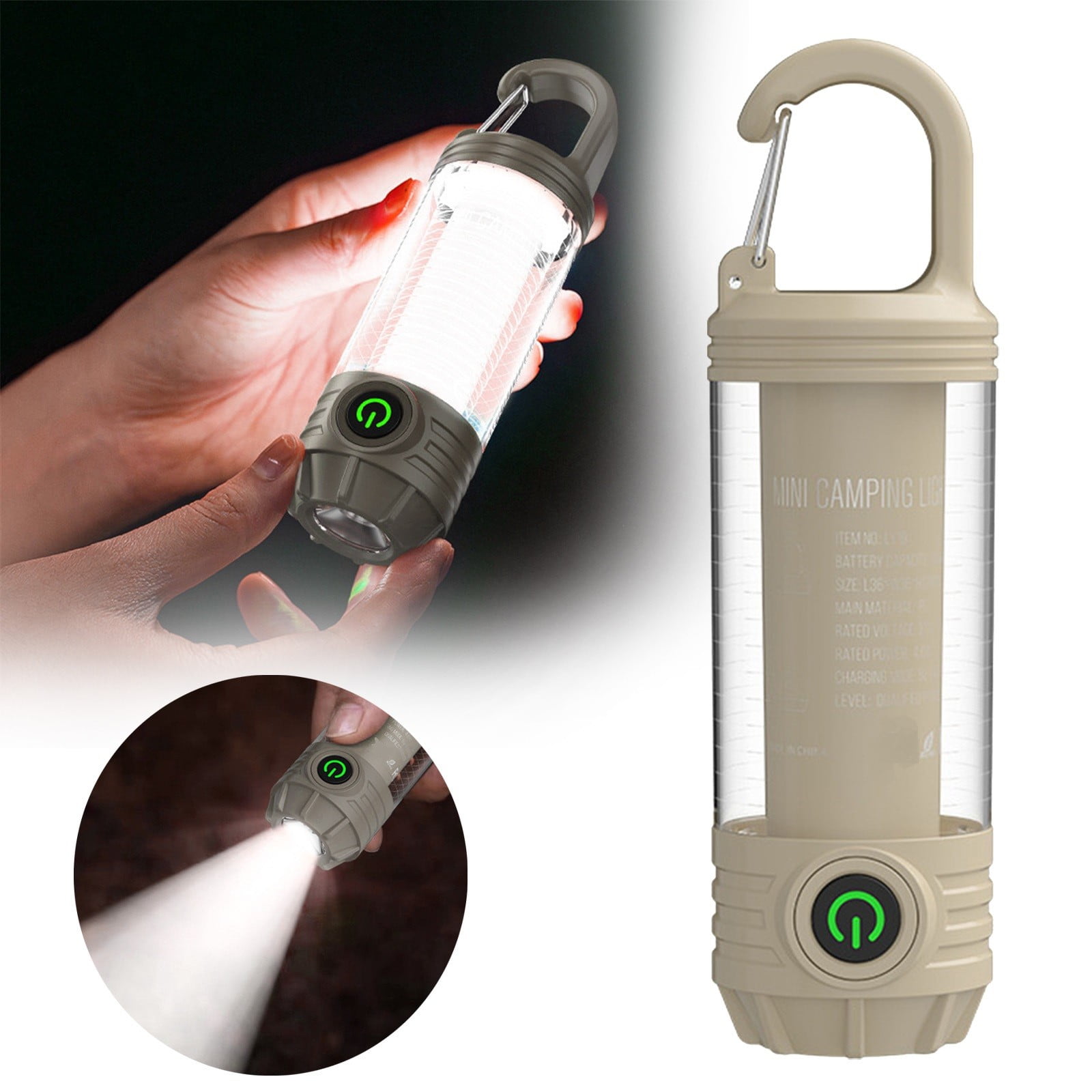 EZPXFCI LED Camping Lantern Flashlight Rechargeable, Bright Portable ...