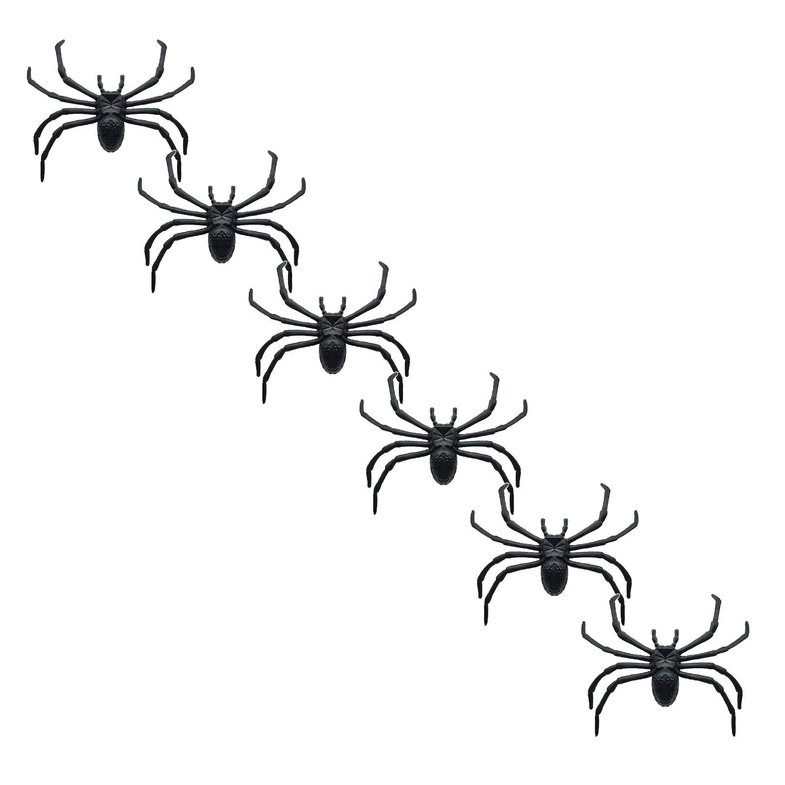 EZPXFCI Mini Plastic Spiders Halloween Decorations, Scary Small Spider ...