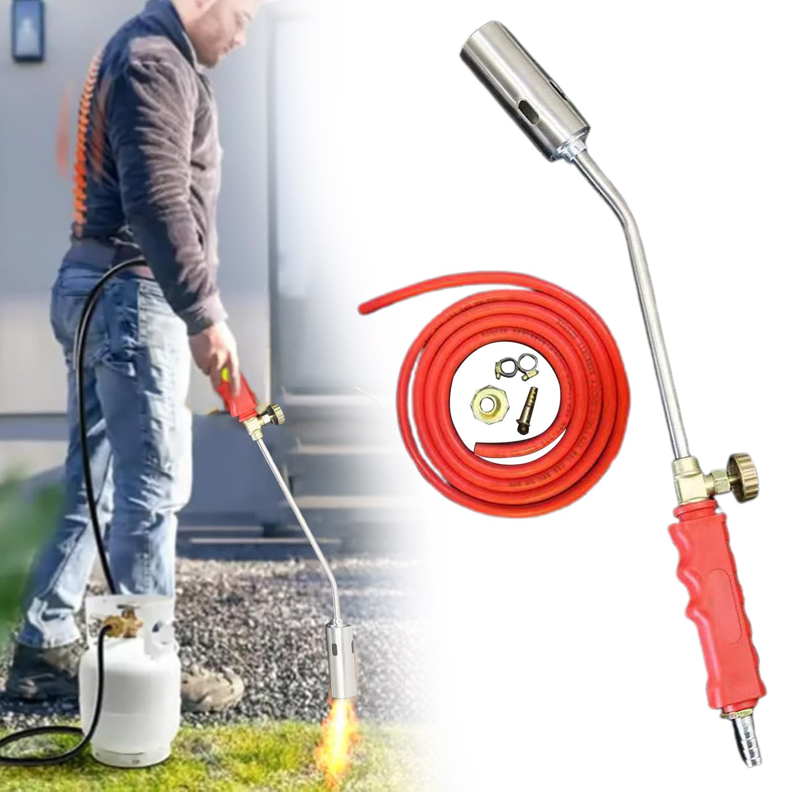 EZPXFCI New Propane Torch Weed Burner Kit, High Output 1,900,000 BTU ...