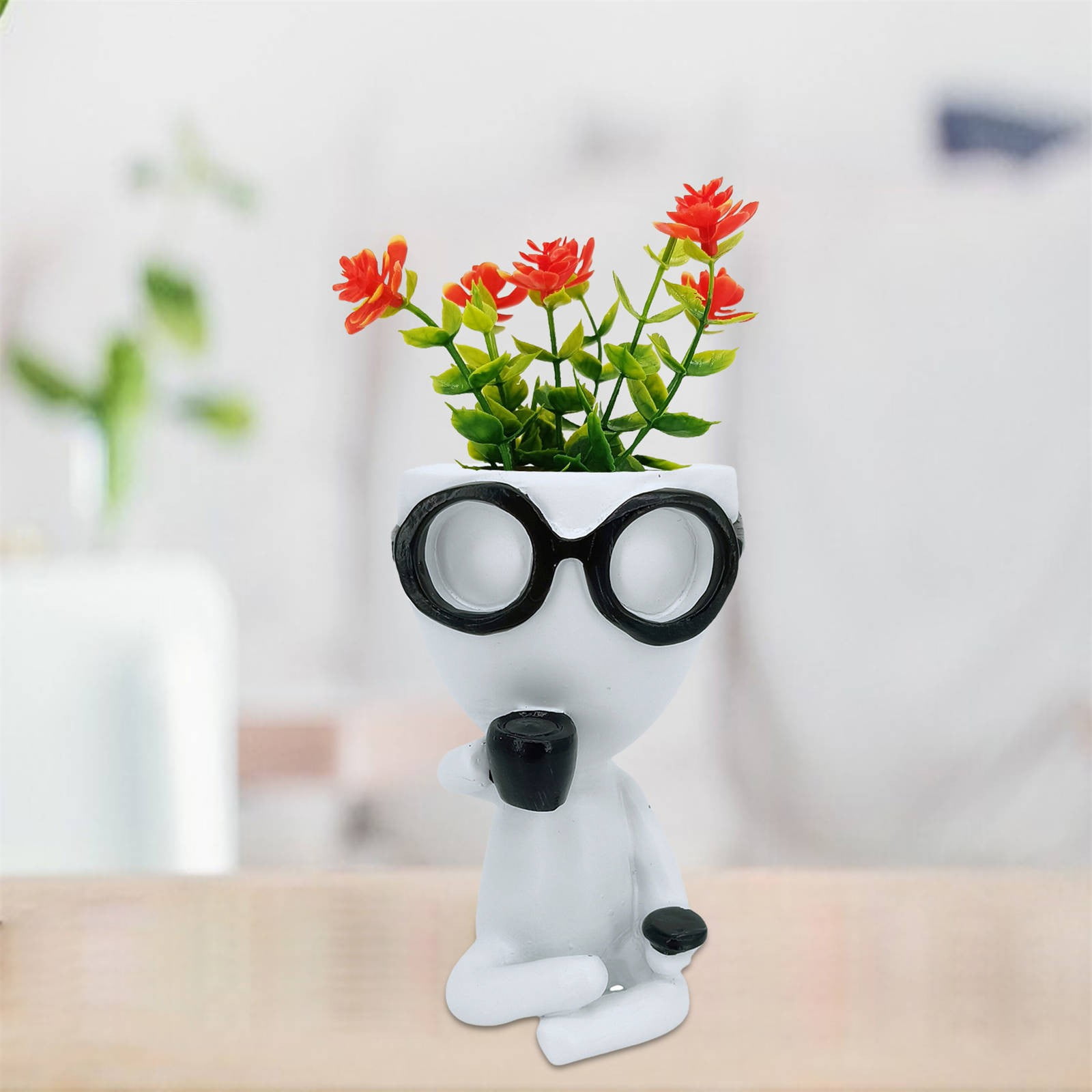 EZPXFCI People Planter Cute Planter , Cute Head Flower Pots with ...