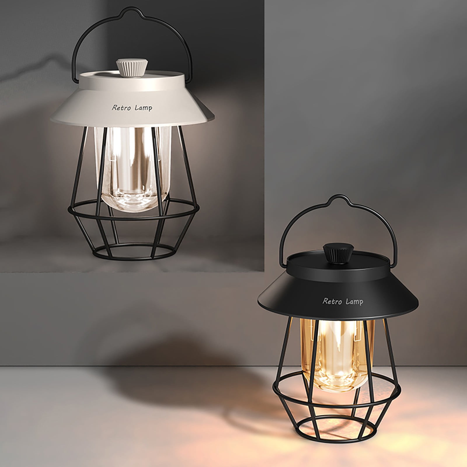 EZPXFCI Rechargeable LED Camping Lantern, Mini Retro Portable ...