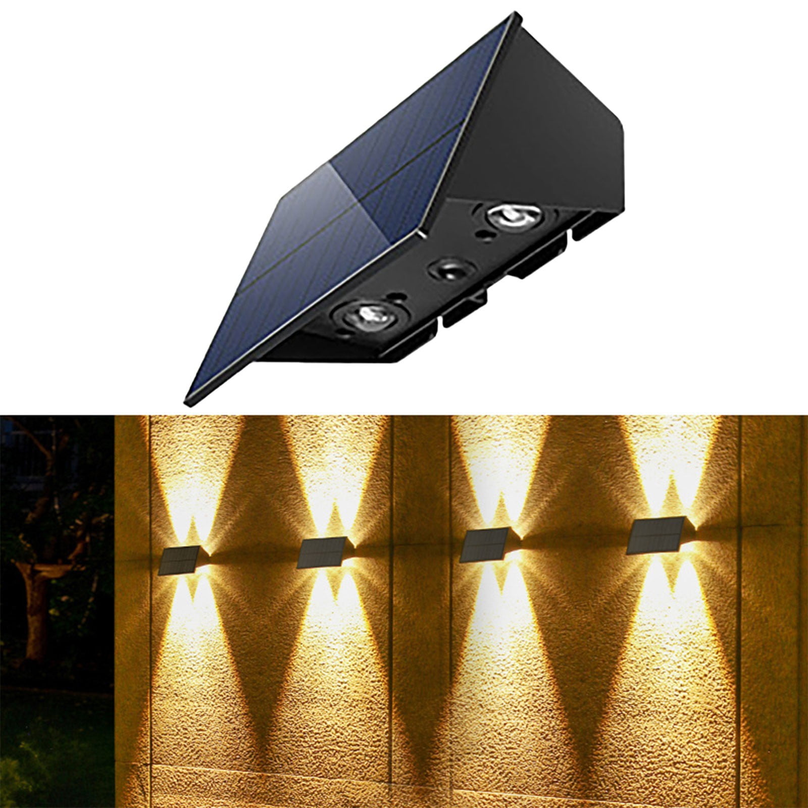 EZPXFCI Solar Wall Lights ,IP65 Waterproof Outdoor,40 Lumens Brighter ...