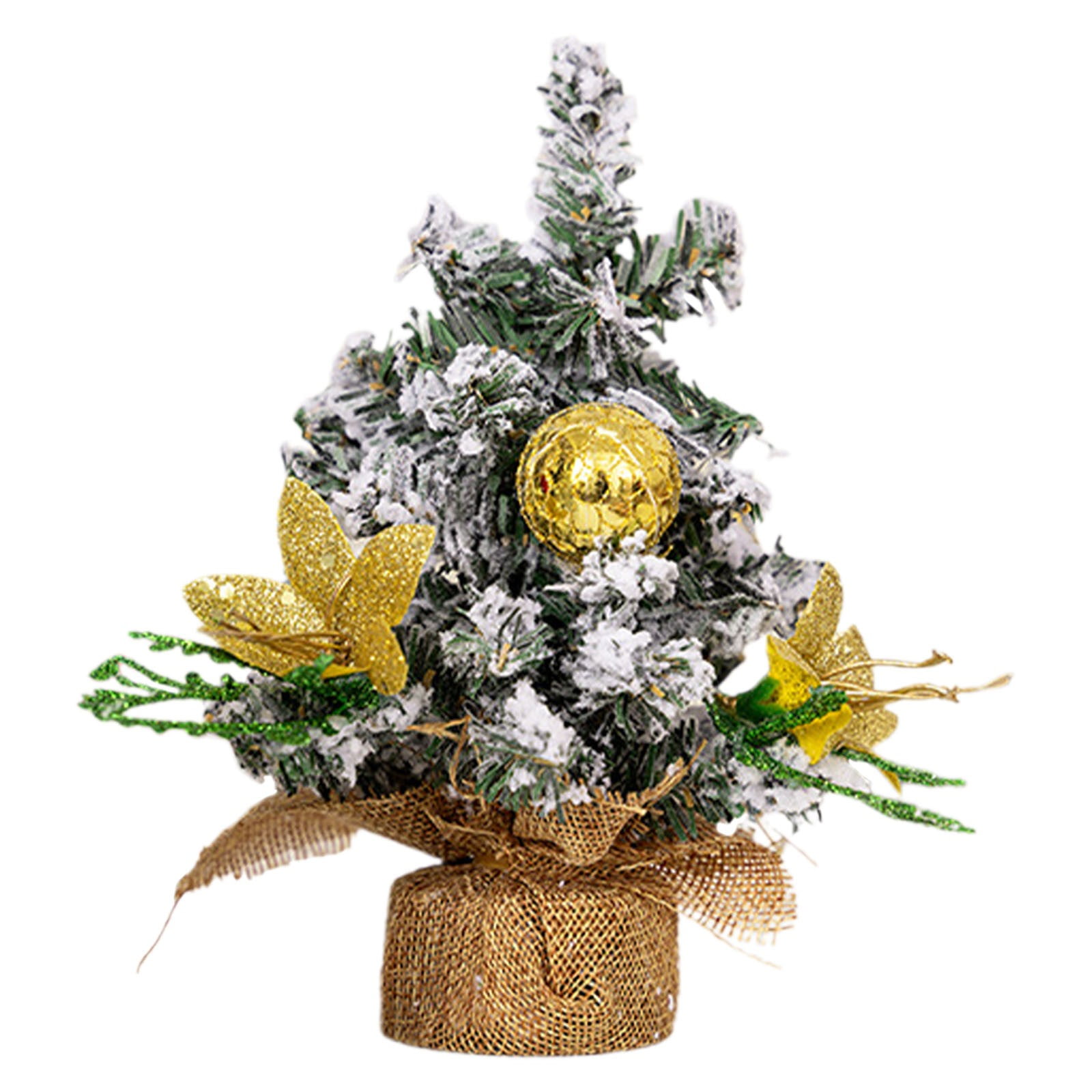 EZPXFCI Tabletop Mini Snowy Christmas Tree 7.10 Inch Artificial ...