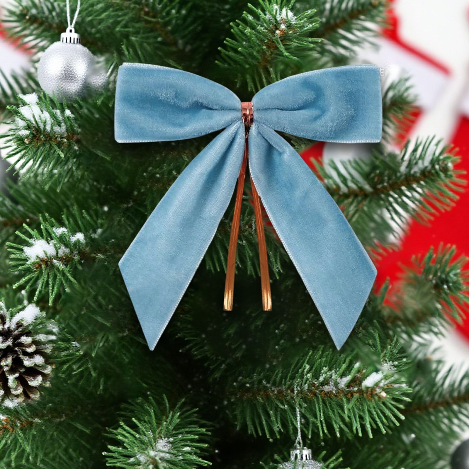 EZPXFCI Velvet Bows Christmas Bows Twist Tie Bows Premade Bows for ...