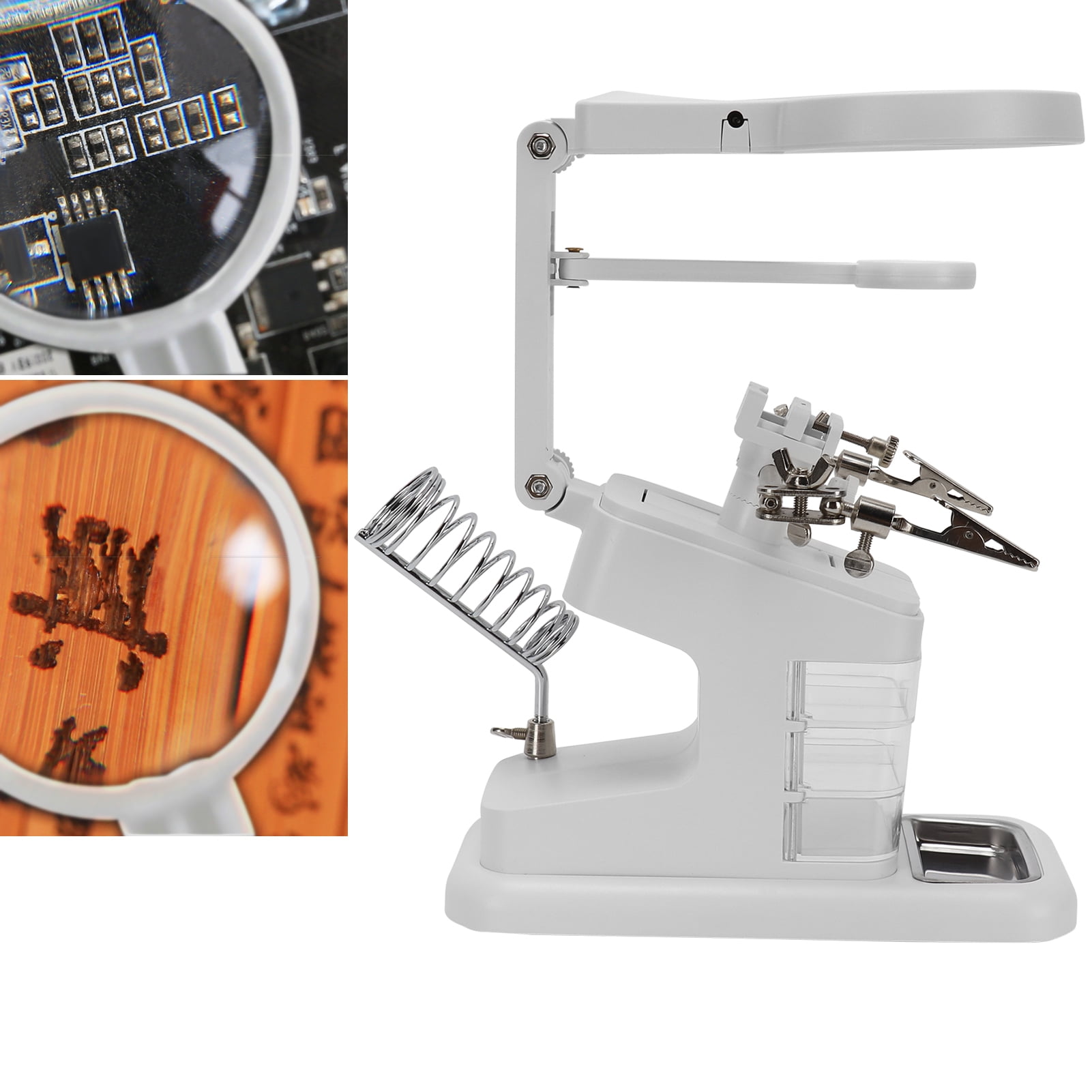 EZSPTO Desktop LED Hands Free Magnifying Glass for Reading Inspection ...