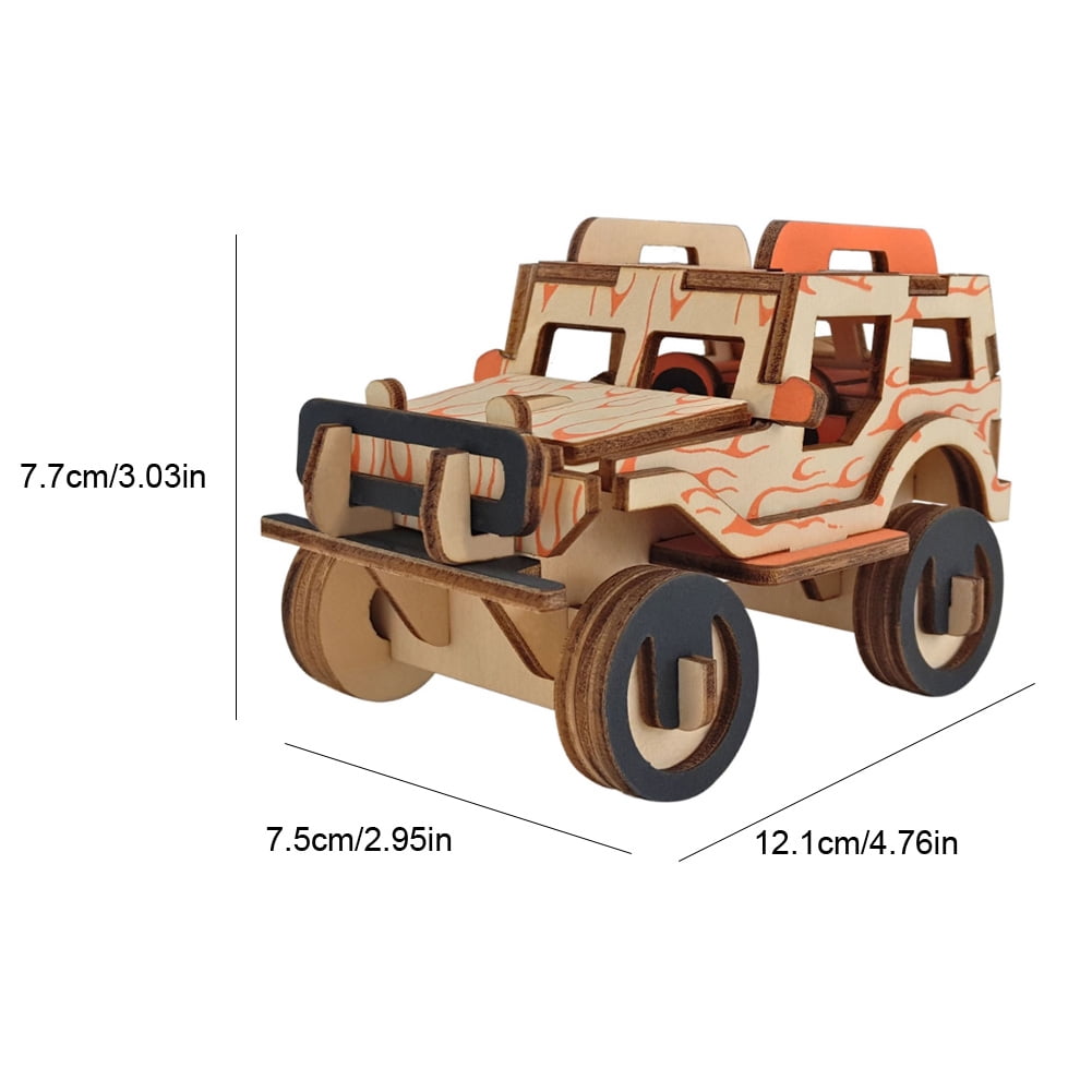 EZSPTO Woodcraft Assembly Kit Woodcraft Assembly Kit, Car Model Wooden ...