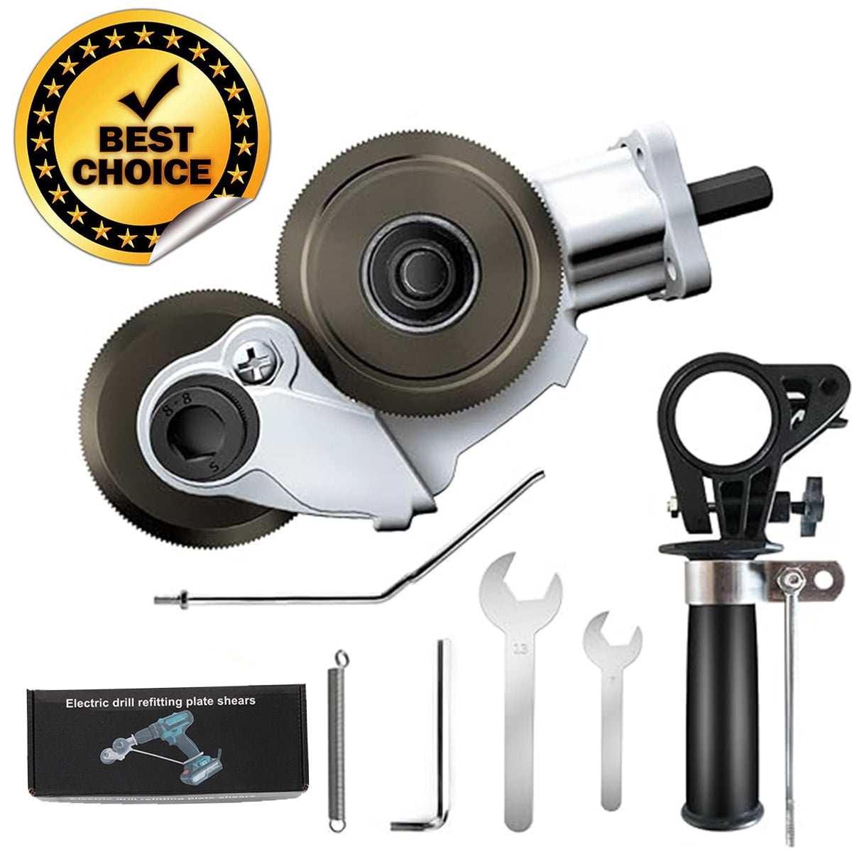 EZTRONICSCORP Electric Drill Plate Cutter Attachment, Metal Nibbler ...
