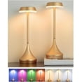 EZVALO Set of 2 Cordless Table Lamps, Rechargeable 6000mAh Battery ...