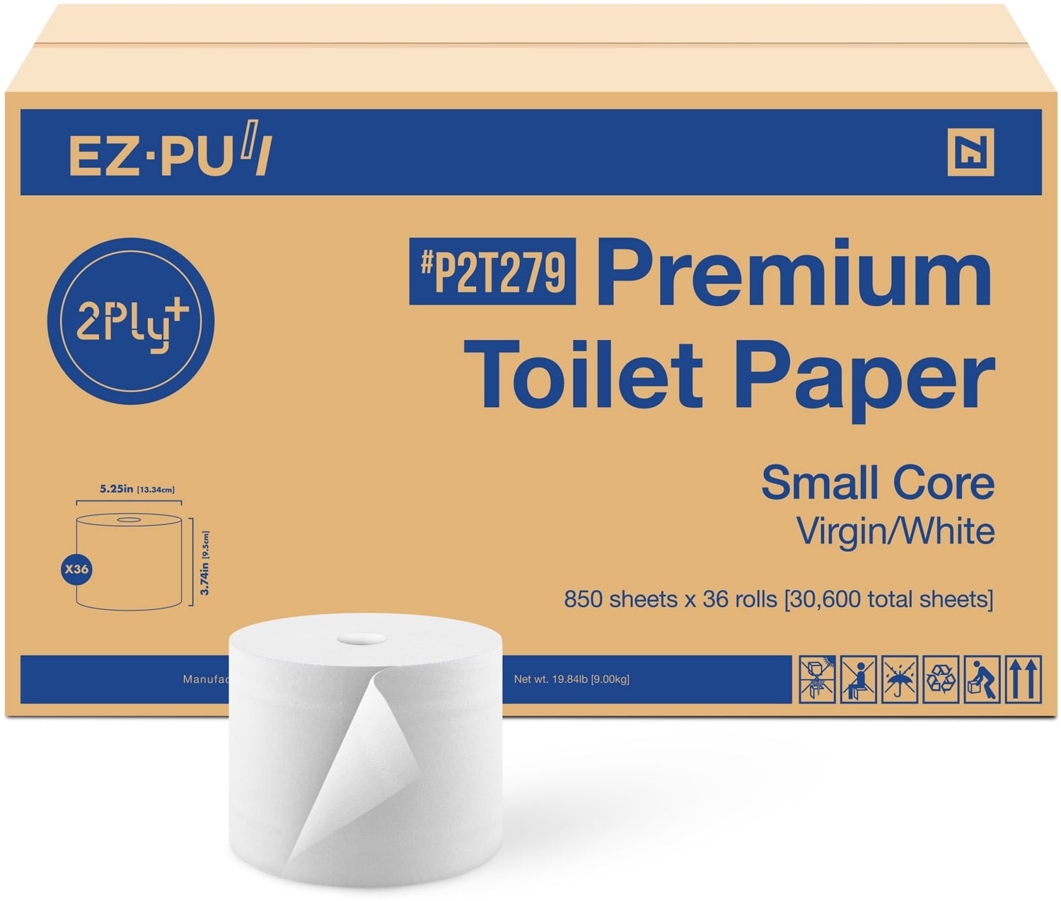 EZbrnd Premium 2-Ply Small CORE Toilet Paper/Bath Tissue/Septic Safe ...