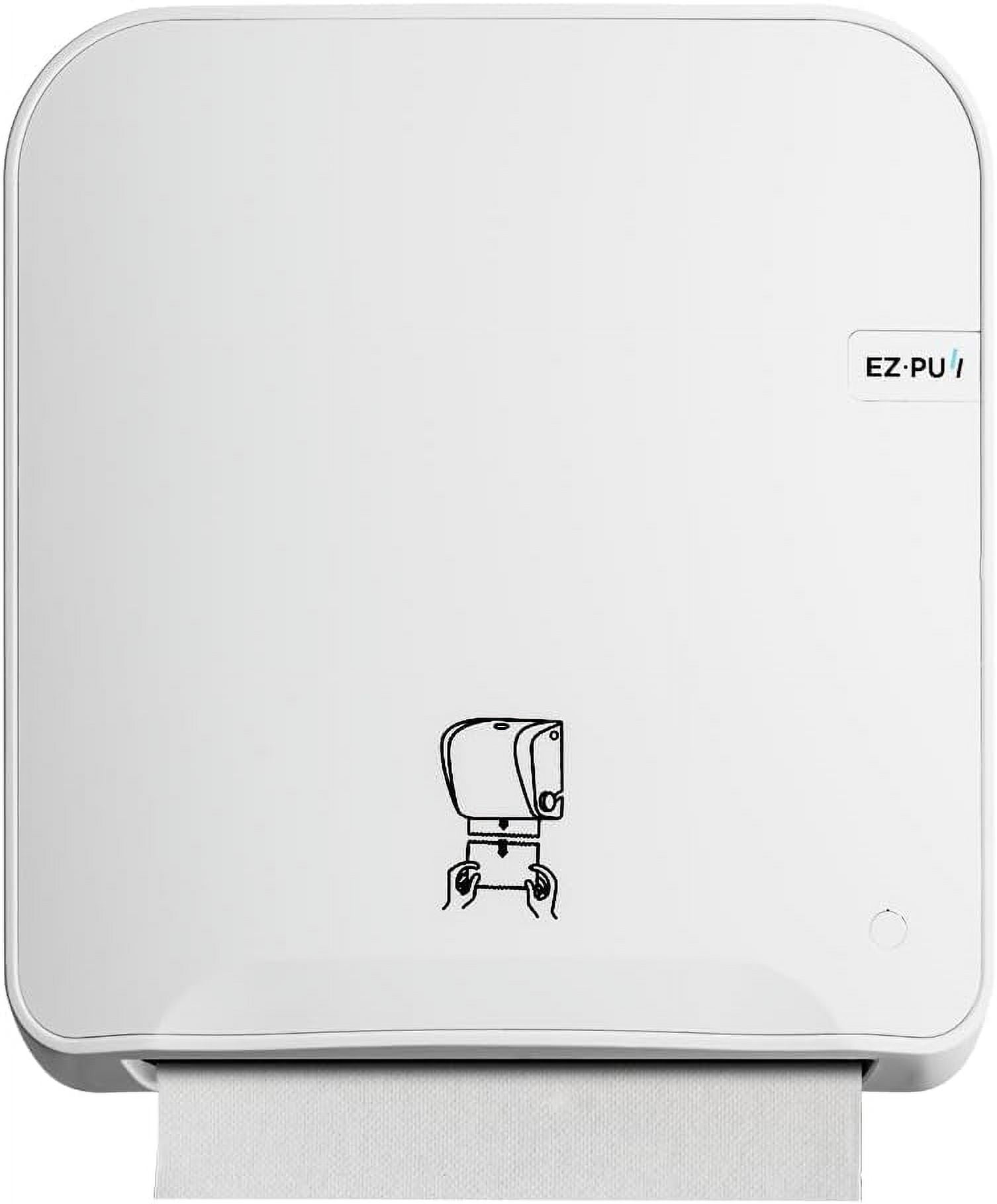 EZbrnd Wall Mount High Capacity Mechanical Hands-Free Manual Roll Towel ...