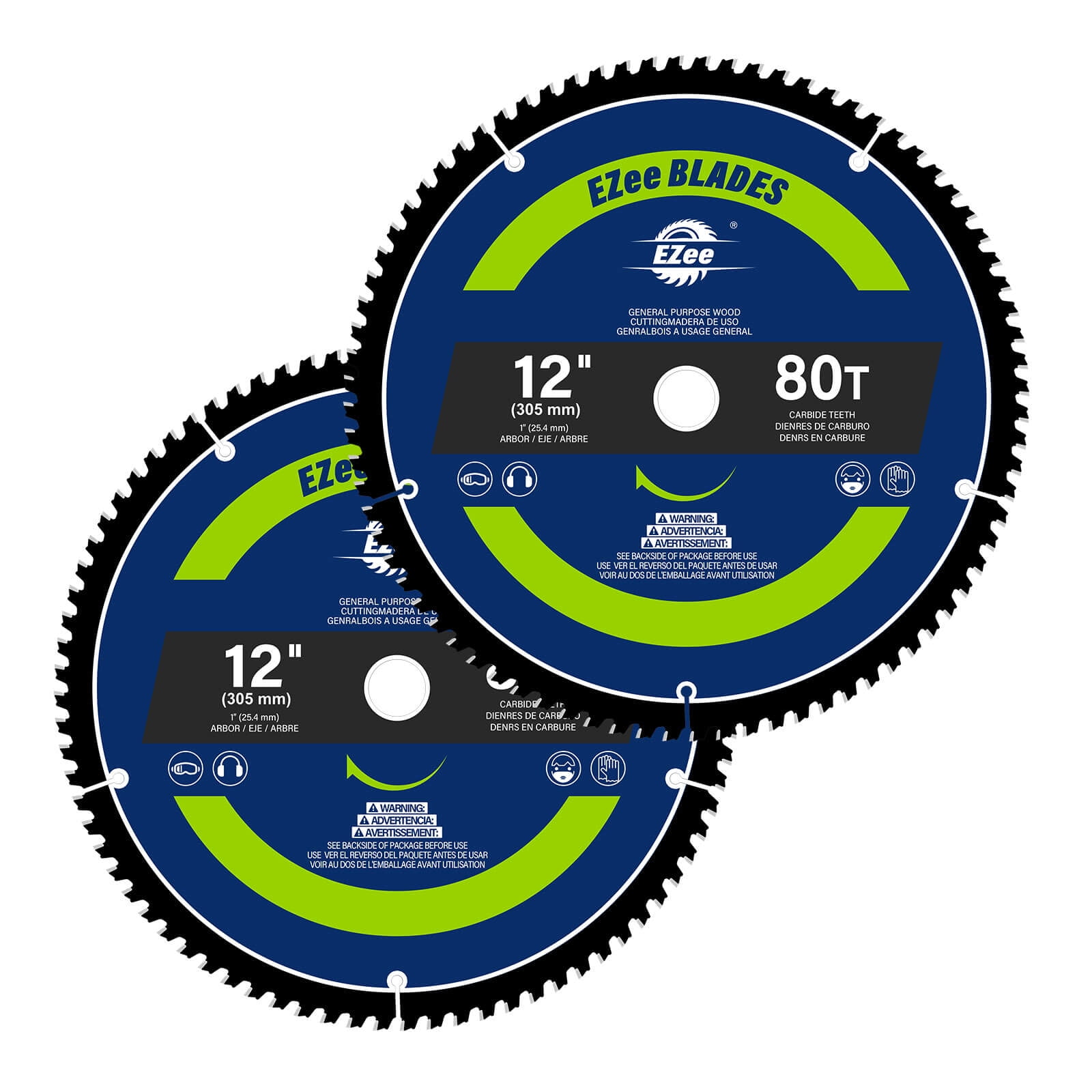 EZee Circular Saw Blades 12 Inch 80 Tooth with 1" Arbor Carbide-Tipped ...