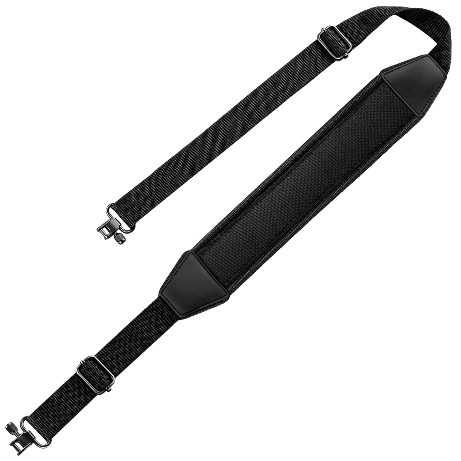 EZshoot Black Hunting Rifle Sling with Swivels, Comfortable Neoprene ...