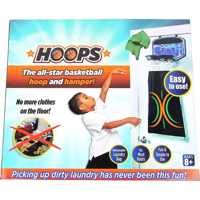 Eactive Indoor 2 in 1 Basketball Hoop and Laundry Hamper Set for Kids ...
