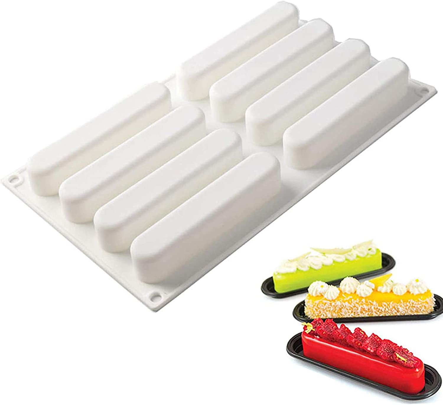 Éclair French 8-Cavity Silicone Mold - Walmart.com