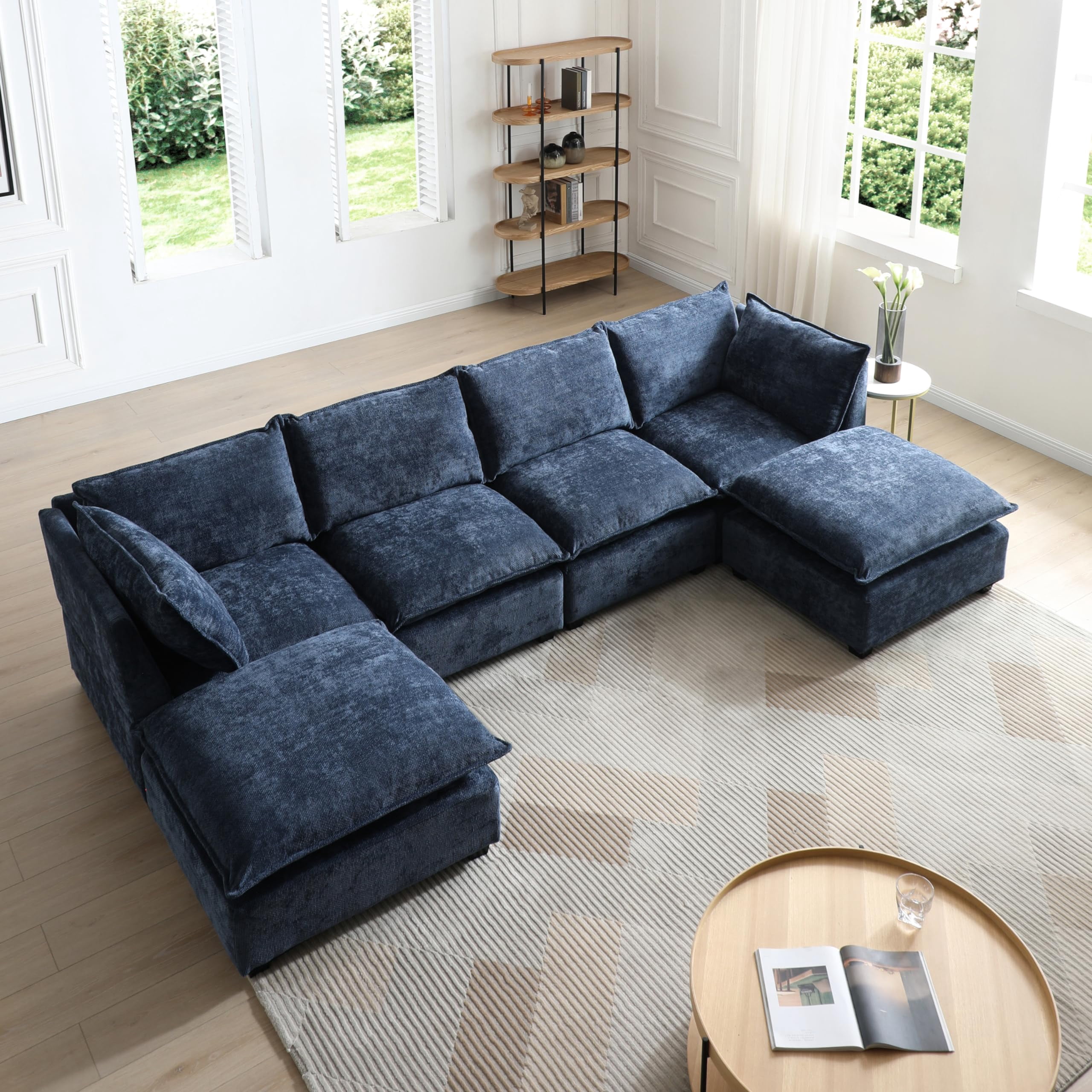 Eafurn Free Combination Extra Wide Convertible Modular Sectional Sofa ...
