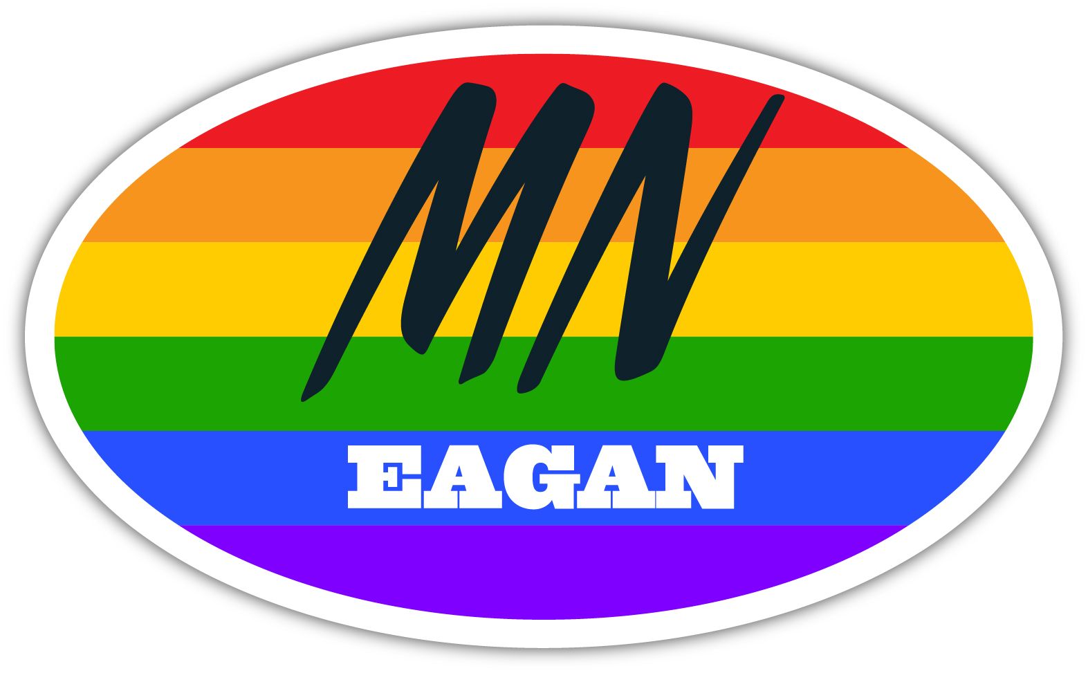 Eagan MN Minnesota Dakota County Rainbow Pride Flag 6 Stripes Pride ...