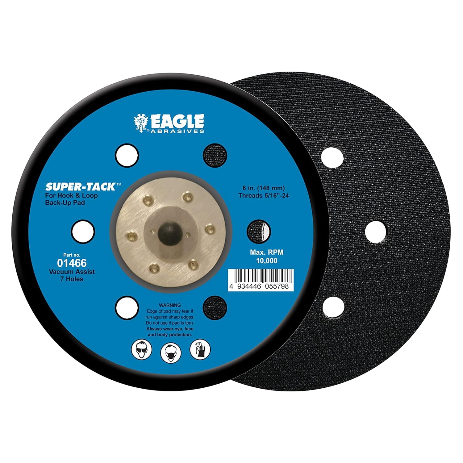 Eagle 01466-6 inch Super-TACK Back-Up Pad Dustless (Low Profile) - 1 ...