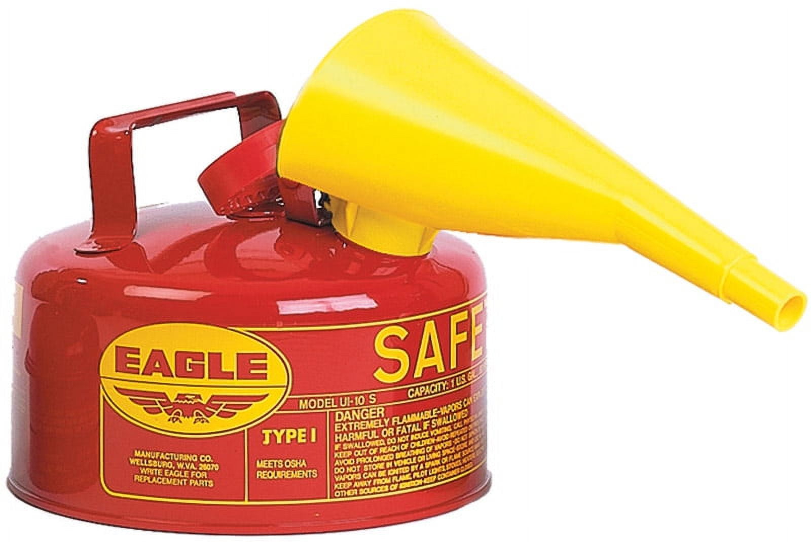 Eagle 1 Gal Steel Safety Can for Flammables, Type I, Flame Arrester ...