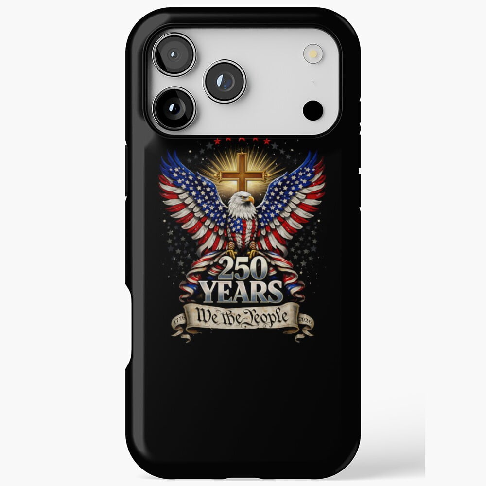 Eagle 250 Years American Flag Cross Faith Shield Phone Case for iPhone ...