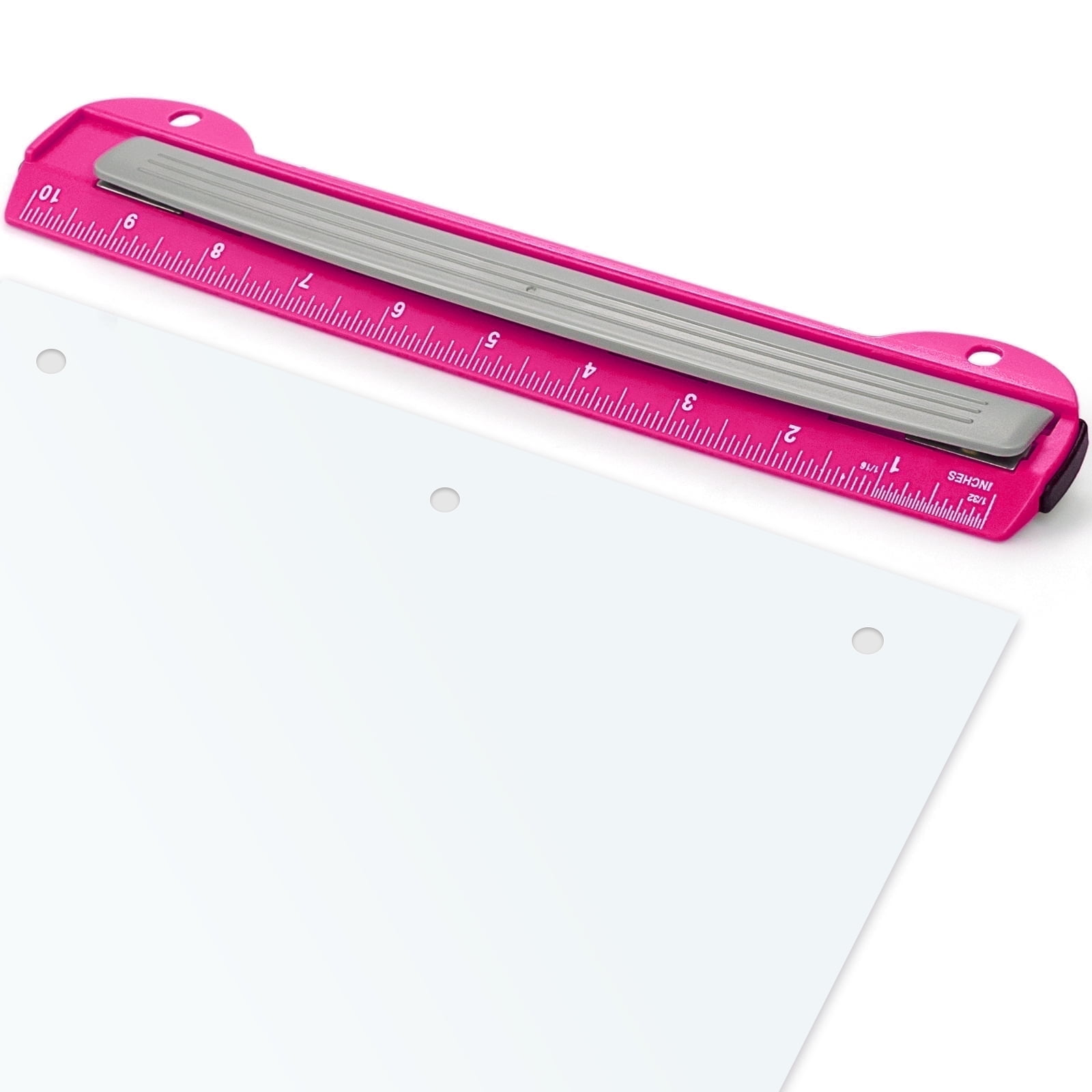 Eagle 3 Hole Punch, Portable Ring Binder Puncher, with Integrated Ruler ...