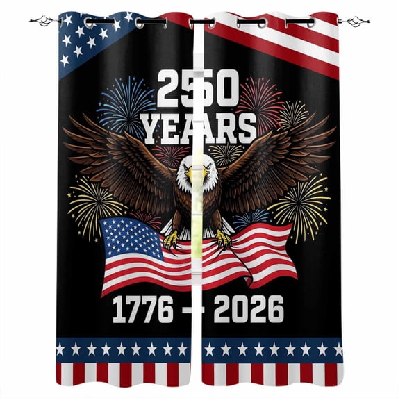 Eagle 4th of July Blackout Curtains for Bedroom/Living Room, Thermal ...