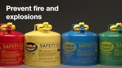 Eagle 5 Gallon Type I Green Safety Gas Can for Oil and Other ...
