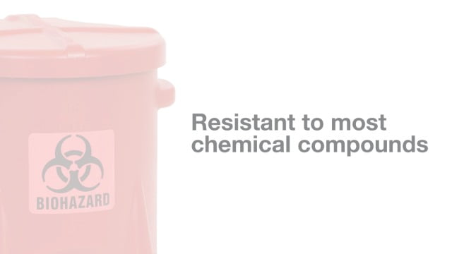 Eagle 6 Gallon Biohazard Trash Can with Foot-Operated Self-Closing Lid ...