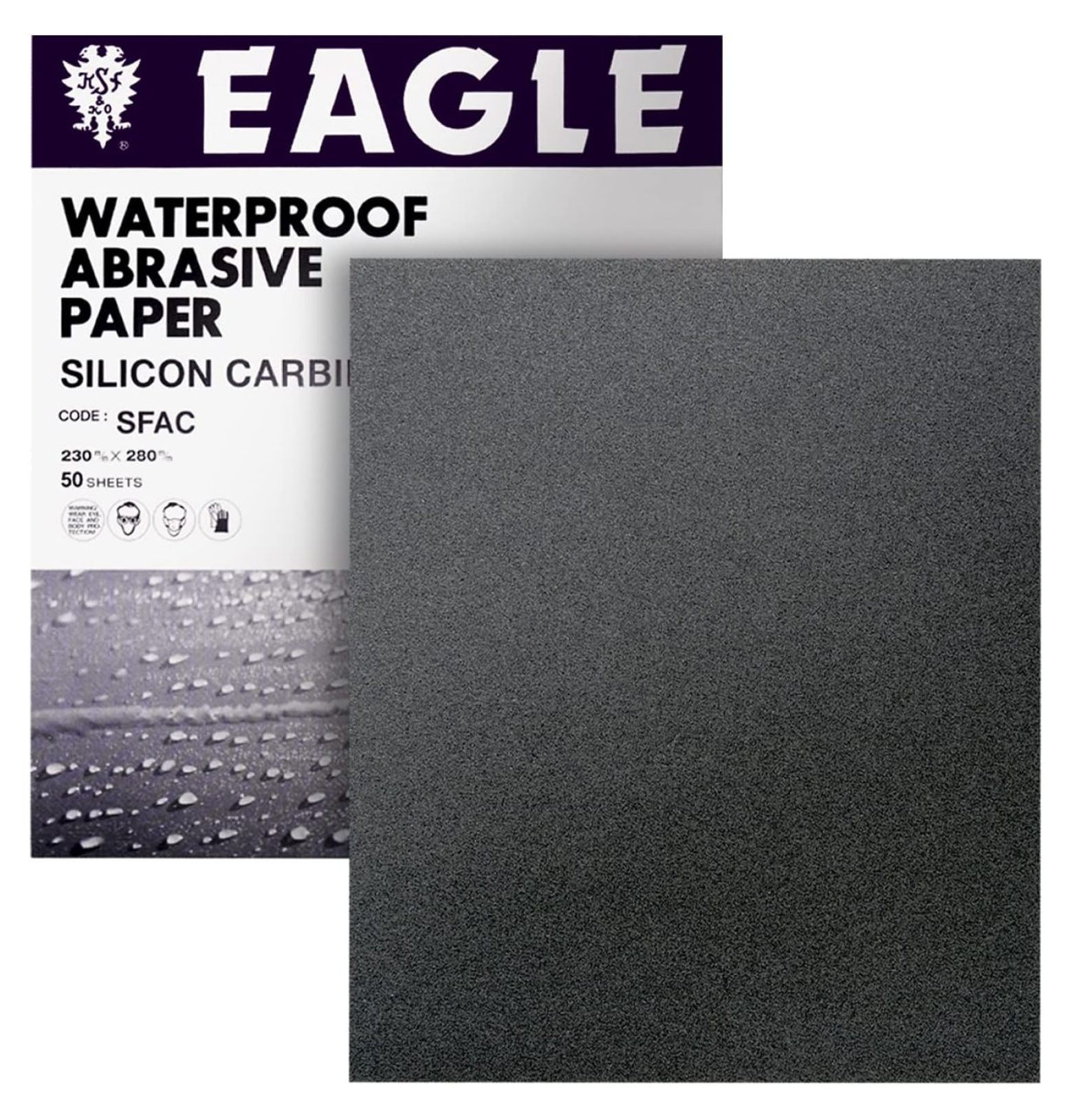 Eagle 9x11 Silicon Carbide Waterproof Sanding Sheets, Flexible Back ...