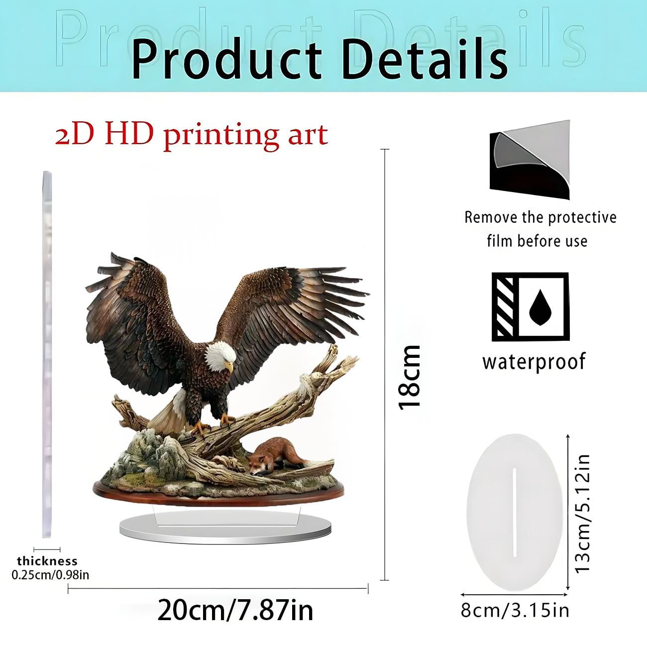 Eagle Ambition Acrylic Desktop Ornament - Modern Art Craft for Home ...