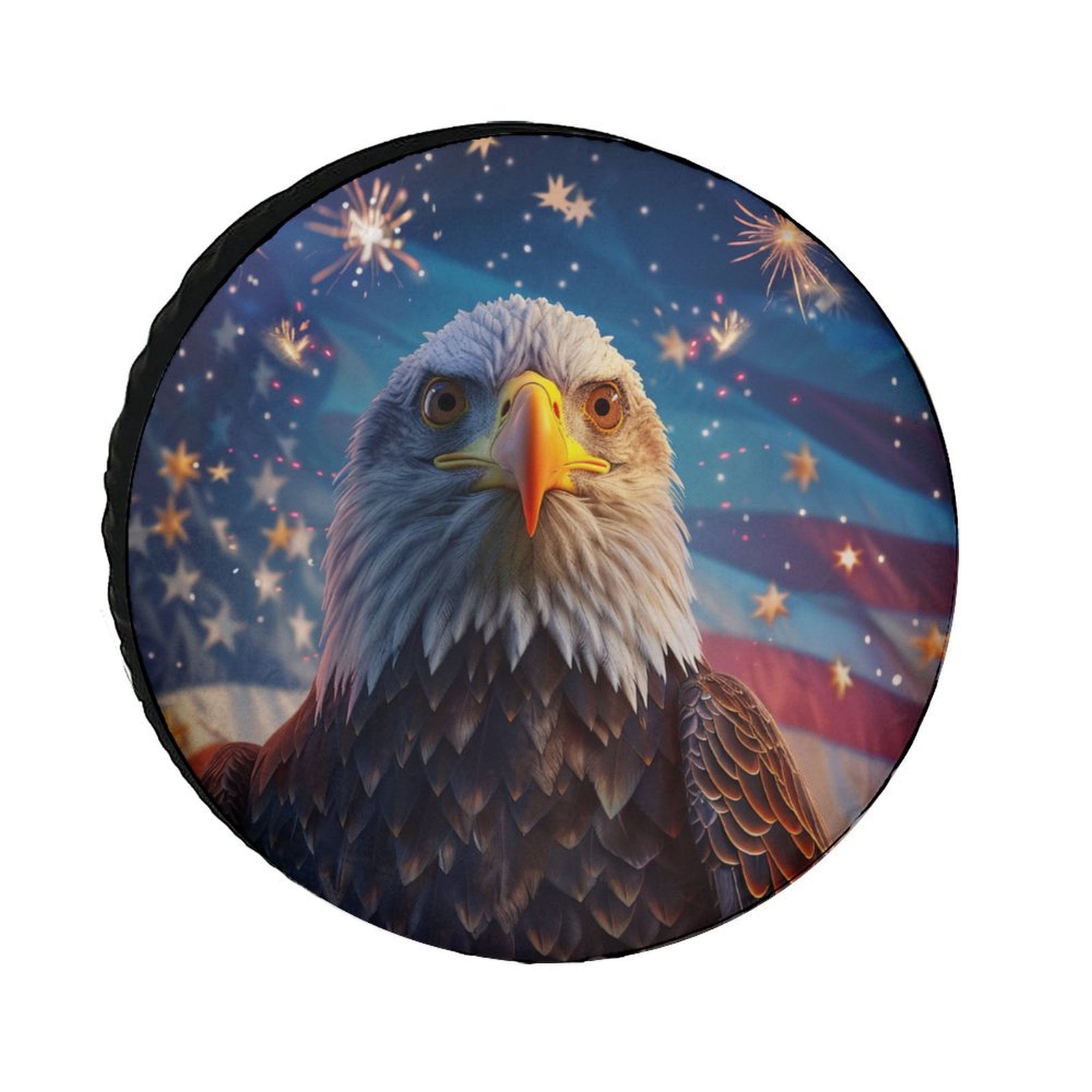 An Eagle with The American Flag Camping Spare Tire Cover Independence ...