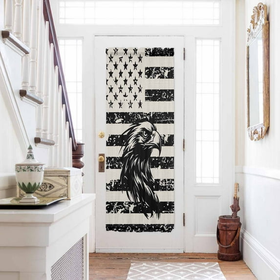 Eagle American Flag Door Curtains for Door Window, French Sidelight ...