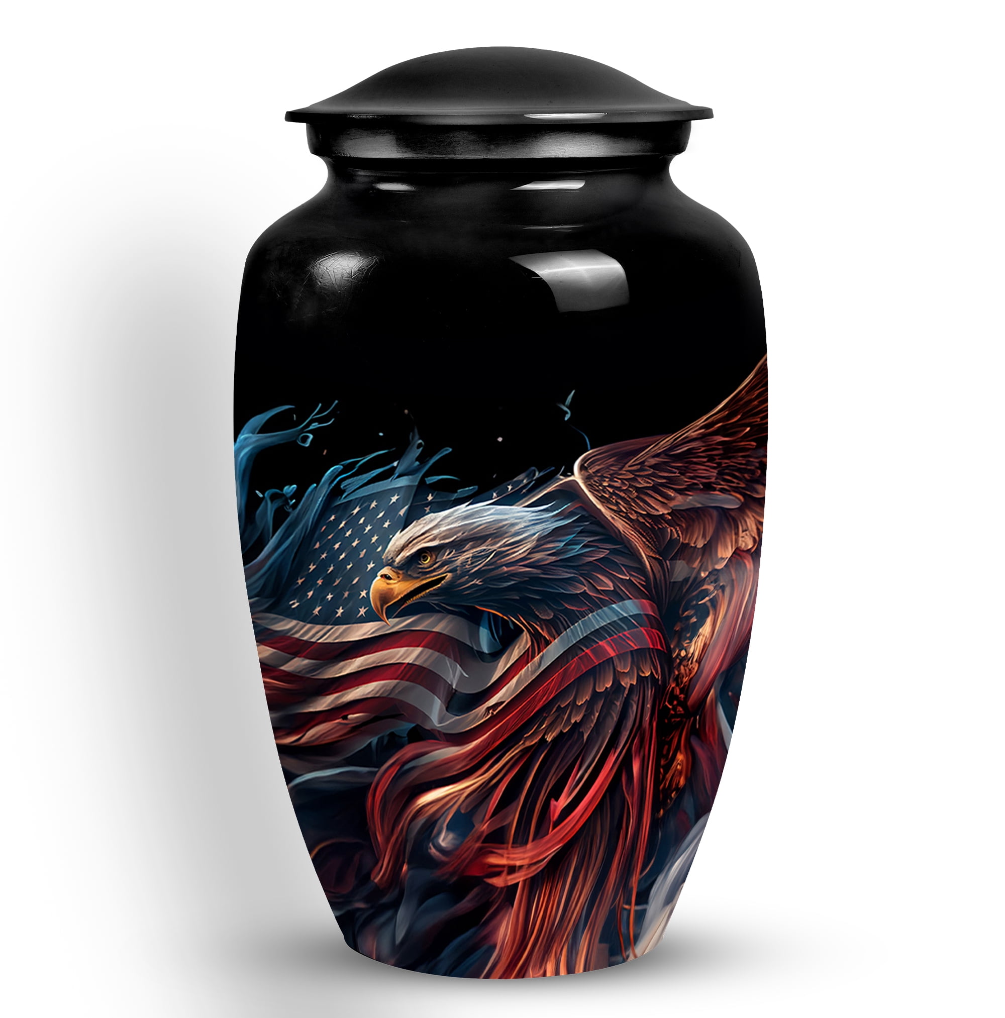 Eagle With American Flag Urn For Adult Ashes - Funeral Cremation Urns ...