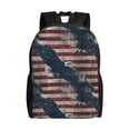 Eagle on American flagBackpack with 15 Inch Laptop Compartment, Water ...
