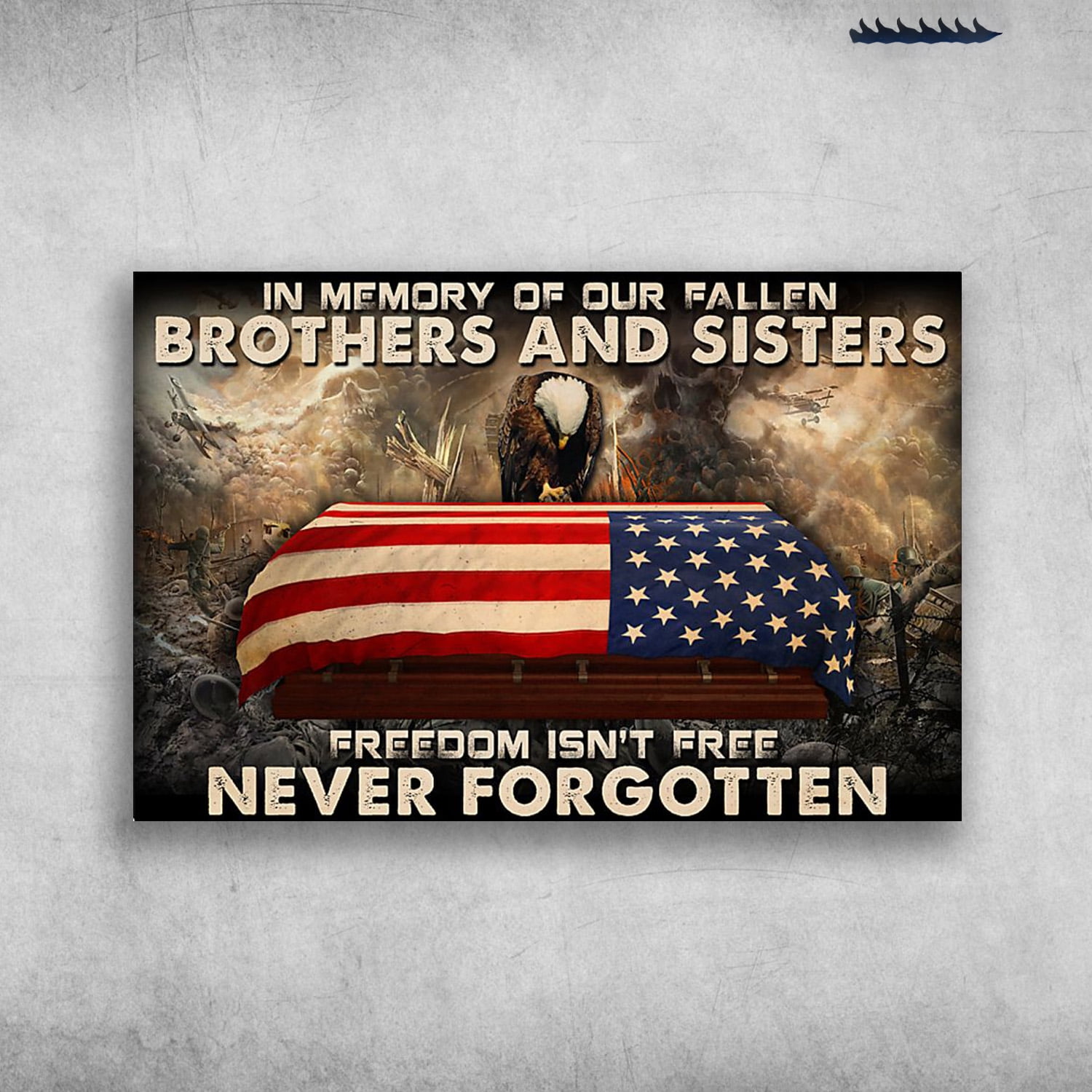 Eagle And American Flag - In Memory Of Our Fallen, Brothers And Sisters ...