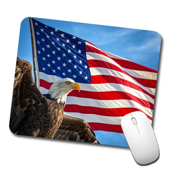 Eagle And American Flag USA United States Mouse Pad Low Profile Gaming ...