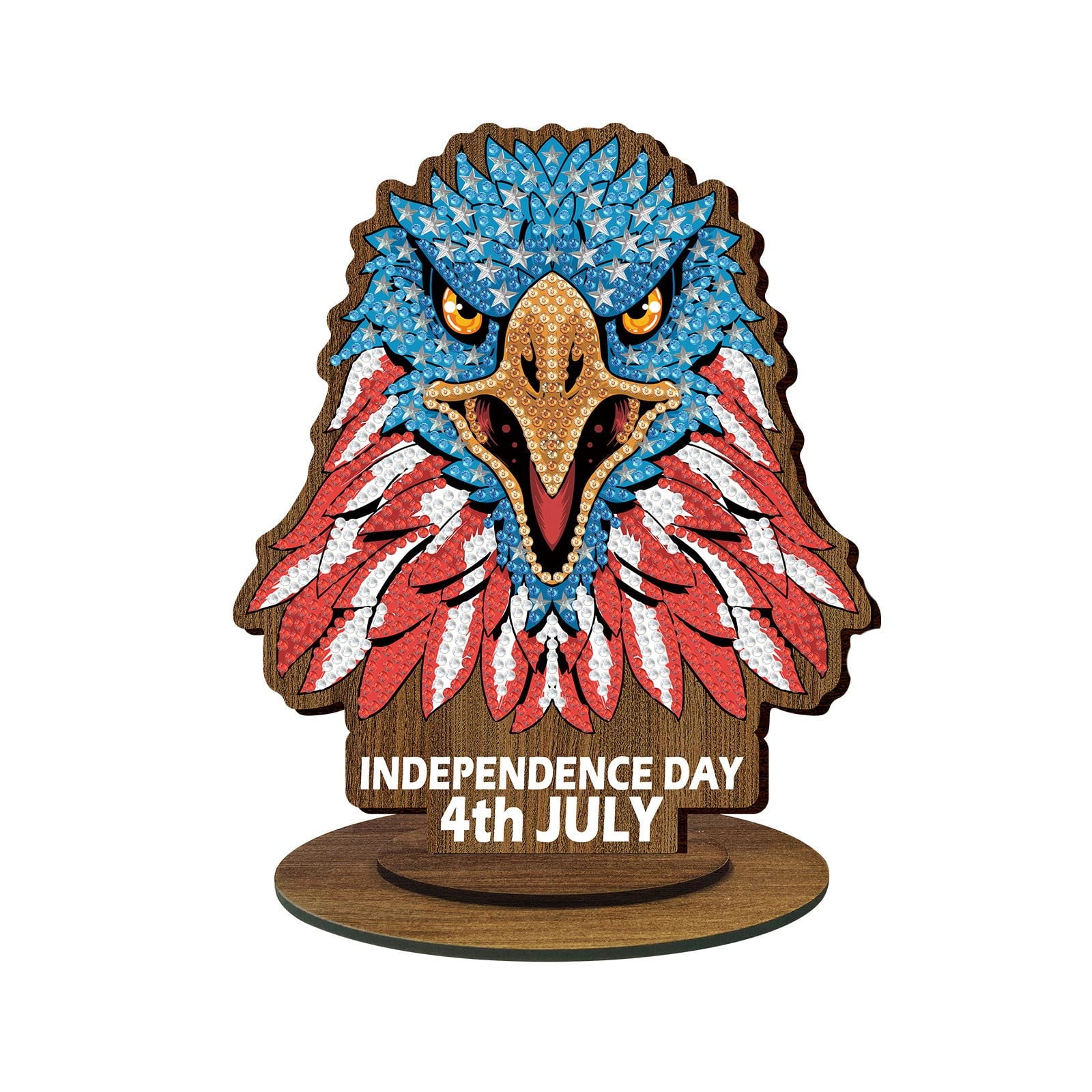 Eagle Art Painting Wood Table Ornament Fourth of July Centerpieces for ...