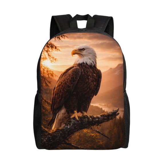 Eagle Backpack Full Front Print Travel Laptop Bag for Men and Women ...