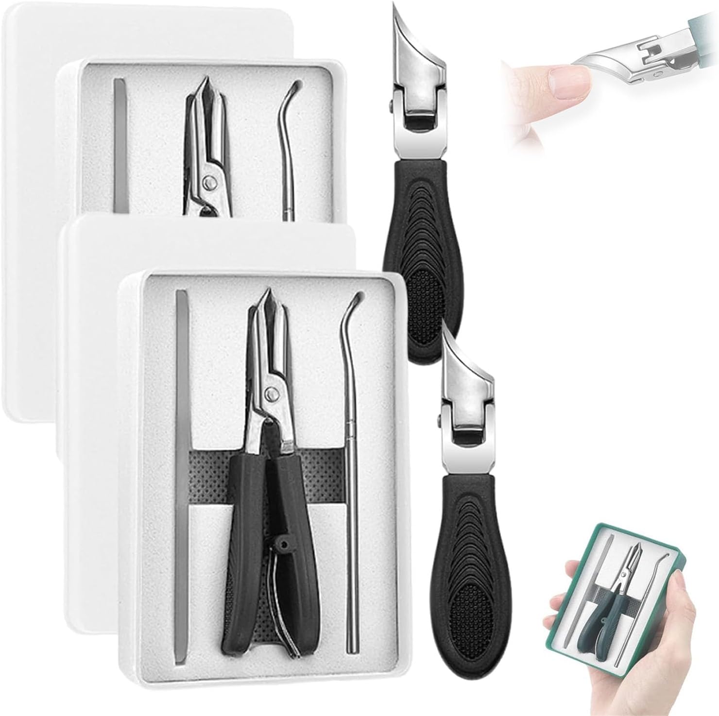 Eagle Beak Angled Nail Clippers, Three Sets of Eagle Beak Beveled Nail ...