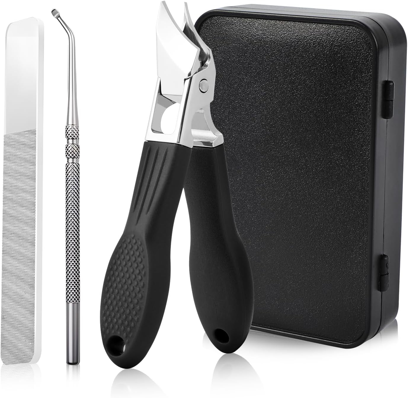 Eagle Beak Beveled Nail Clippers, Wide Jaw Opening Anti-Splash Slanted ...