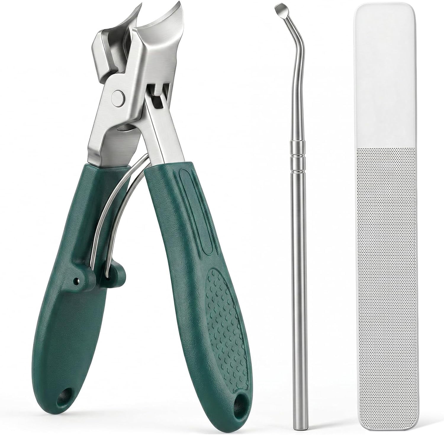 Eagle Beak Beveled Nail Clippers, Wide Jaw Opening Anti-Splash Slanted ...