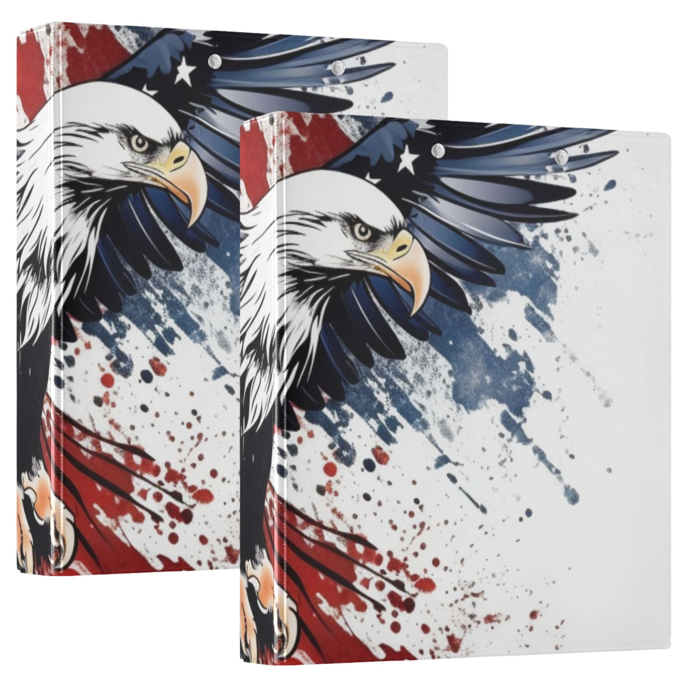 Eagle Blood 3 Ring Binders 1.5 inch Hardcover File Folders with Interior Pockets A4 Size ...