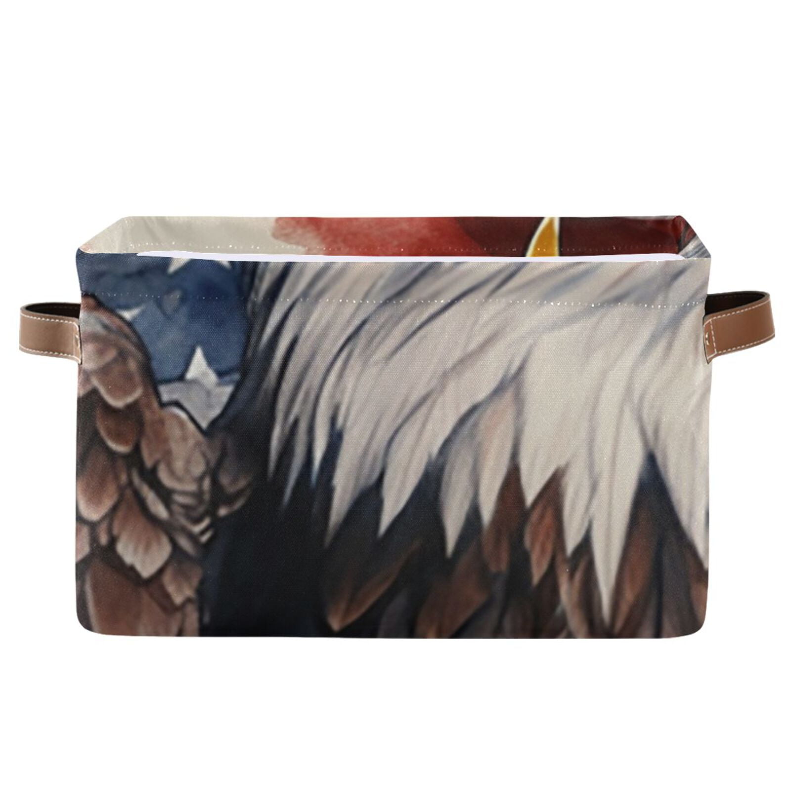 Eagle Blood American Flag Storage Bins Baskets With Handles Storage Box ...